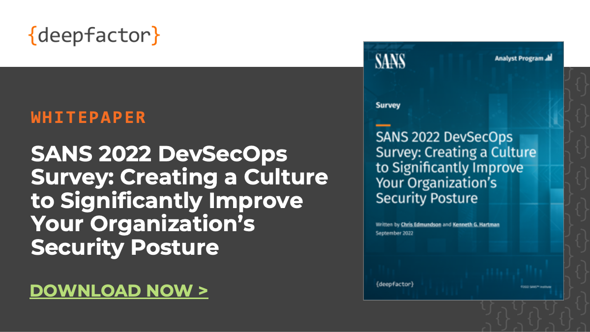 Sans Devsecops Survey Creating A Culture To Significantly Improve Your